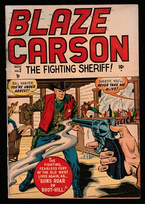 Marvel BLAZE CARSON the Fighting Sheriff! No. 2 (1948) VG/FN | eBay