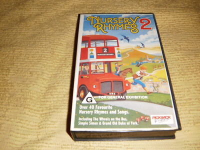 rare oop Nursery Rhymes 2 1990 VHS TAPE kids children family Pickwick ...