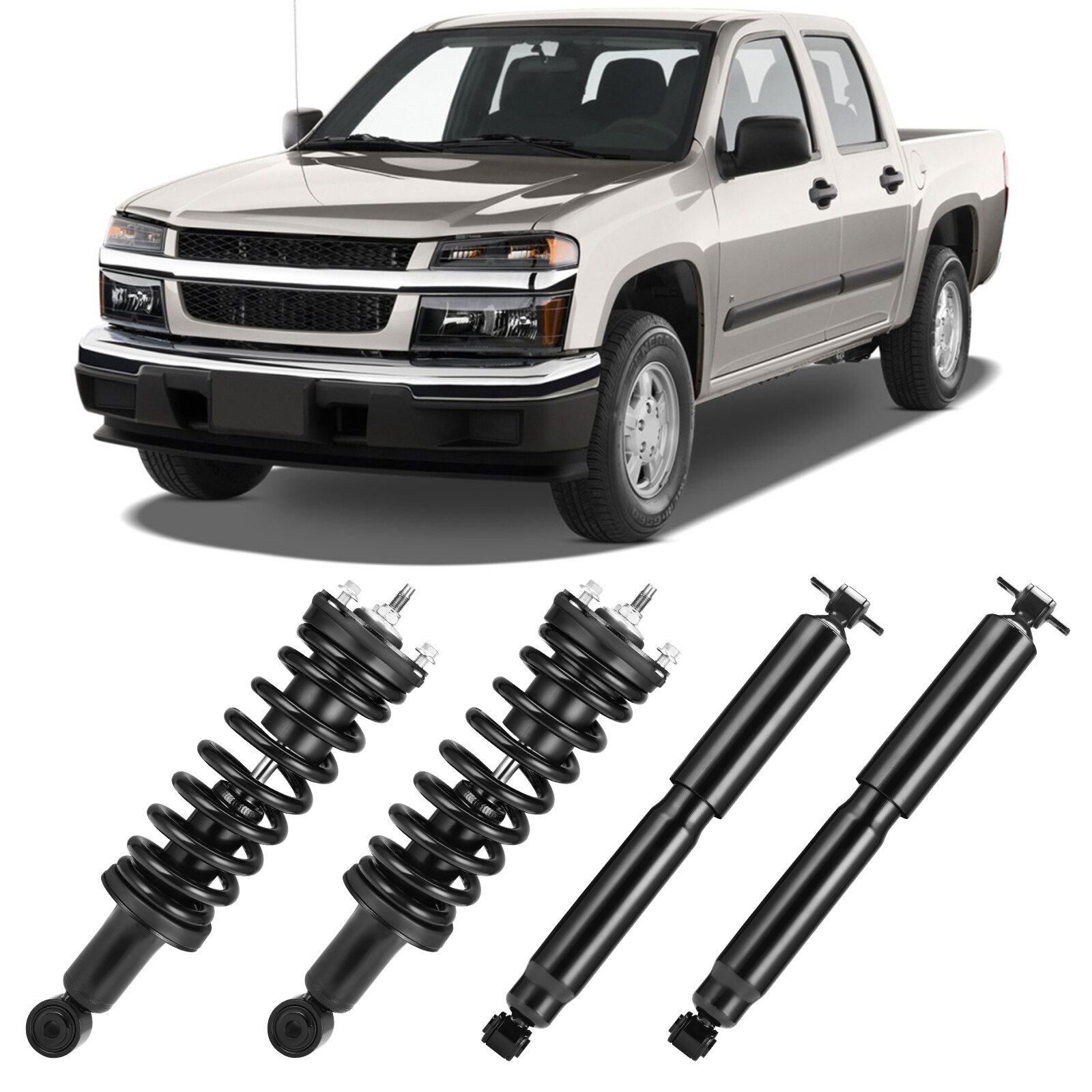 4Pcs Front + Rear Struts Shocks Absorber For 2004-2012 Chevy Colorado ...