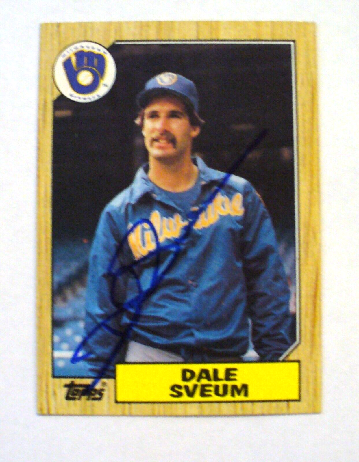 MLB - Topps 1987 Baseball Card #327 - "Dale Sveum" Autograph - EX/NRMT ...