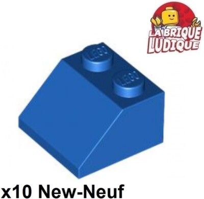 Lego 10x slope brique pente inclinée toit roof 45° 2x2 bleu/blue 3039 ...
