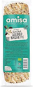 Amisa Organic Gluten Free Rustic Style Seeded Baguette 160g-2 Pack ...
