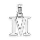 10K White Gold Polished M Block Initial Charm | eBay