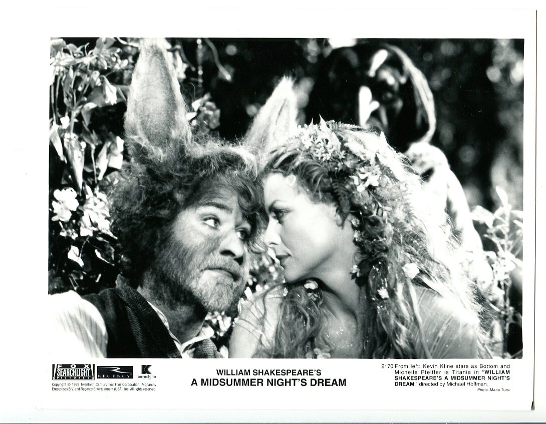 8x10-B&W-Still-Midsummer Night's Dream-Kevin Kline-Michelle Pfeiffer-VG ...