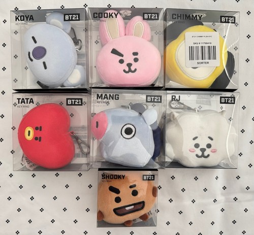 NWT BT21 BTS Mang Shooky Chimmy Cooky Koya RJ Tata Plush Key Rings ...