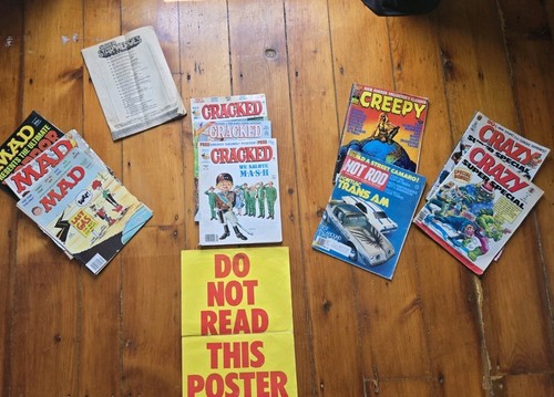 Lot of 10 Vintage Humor Magazines MAD CRACKED CRAZY HOT ROD CREEPY ...