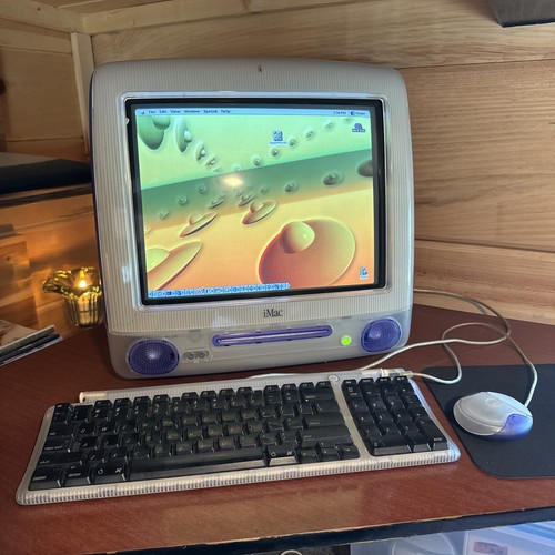 Apple iMac Grape M5521 With Original Box & Keyboard Turns On Works ...
