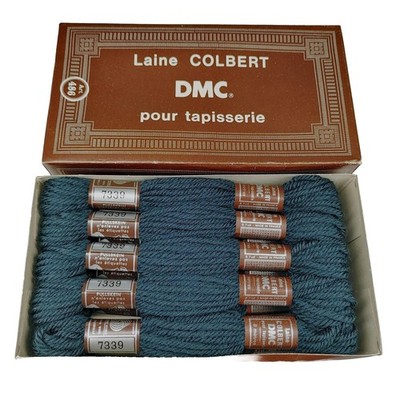 DMC Laine Colbert Yarn Dark Blue Tapestry Wool Needlepoint Lot 10 Box France | eBay