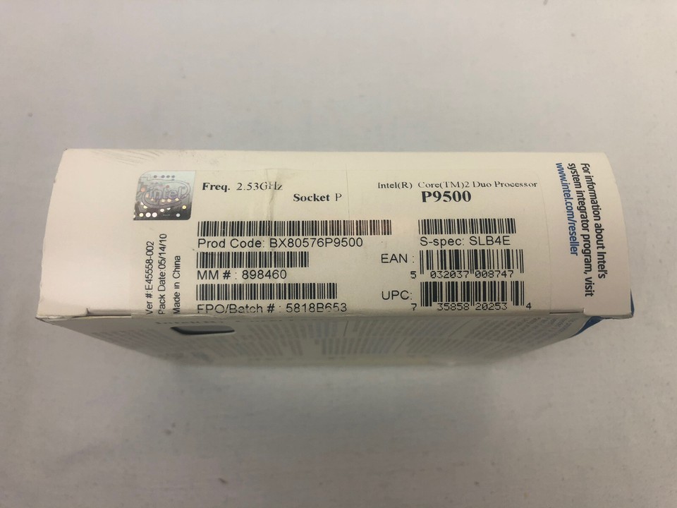 Intel Core 2 Duo P9500 2.53GHz 6MB 1066MHZ P Mobile CPU Processor SLB4E ...