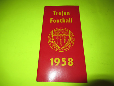 VINTAGE 1958 USC TROJAN FOOTBALL MEDIA GUIDE BOOK | eBay