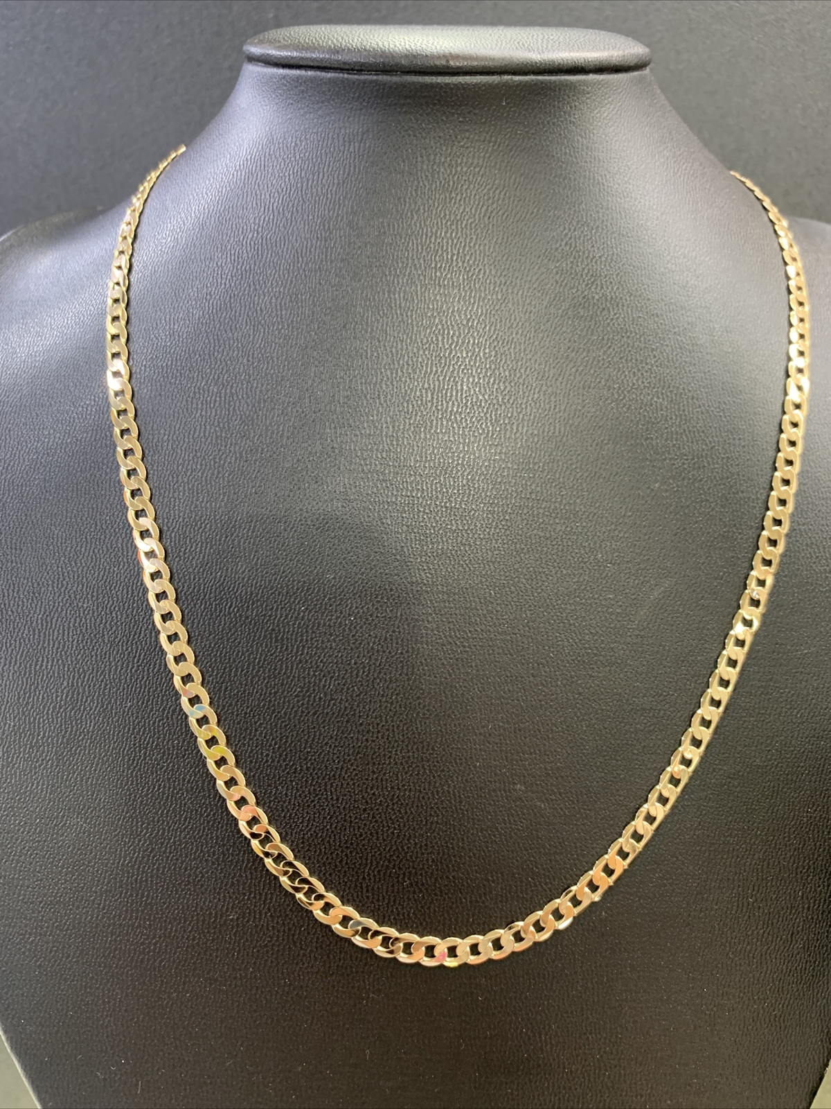 9ct 9K Yellow Gold Italian Curb Link Chain Necklace 13.0 Grams 51cm ...