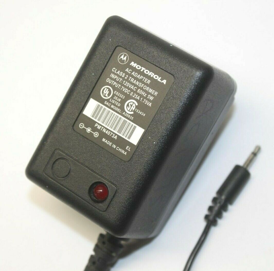 Motorola PMTN4073A AC Adapter Class 2 Transformer 7VDC 0.25A Power ...