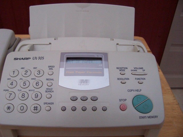 Sharp Plain Paper Facsimile Machine Ux-305 Fax Copier Phone for sale ...