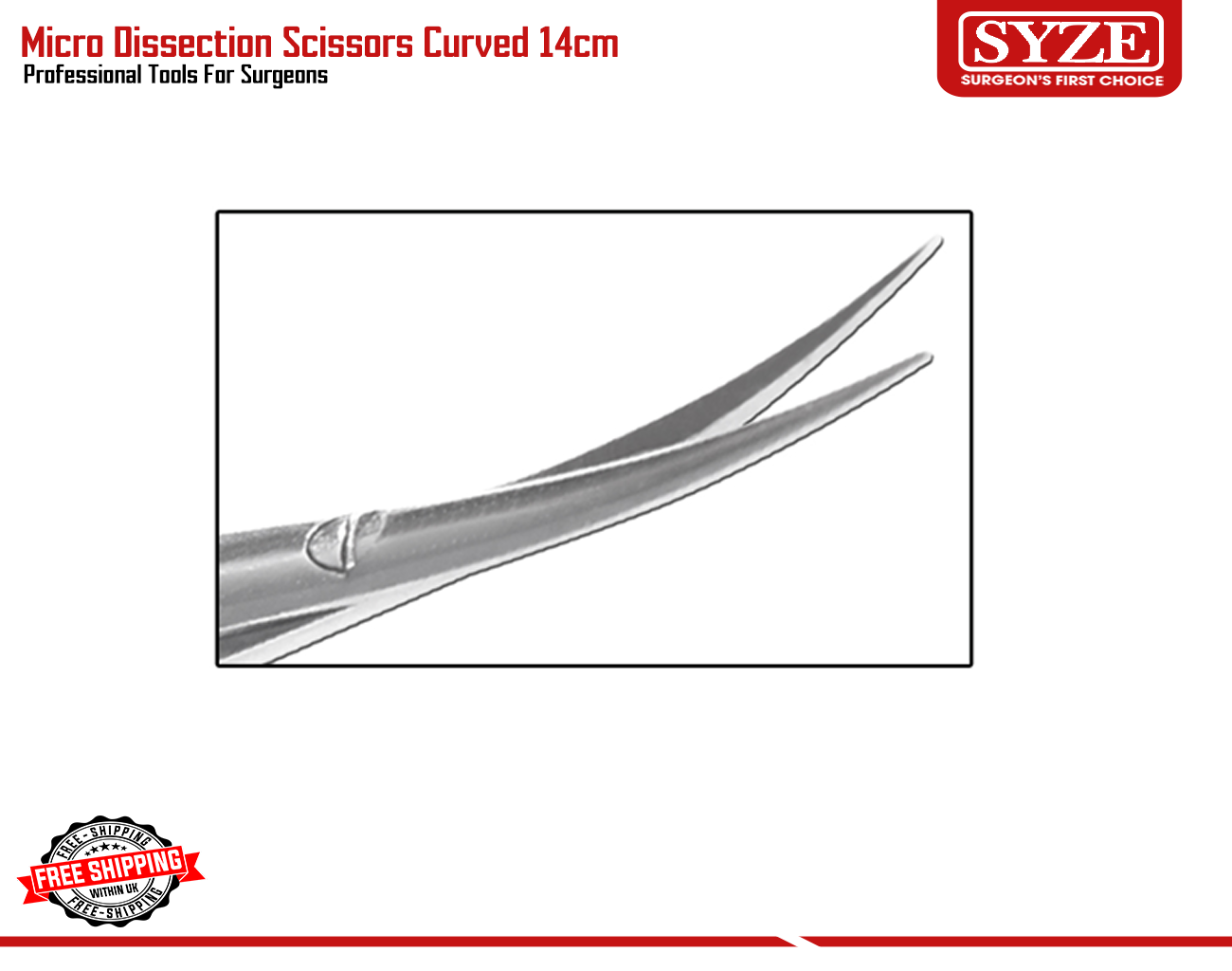 Micro Fine Spring Scissor Curve 5.5cm for Plactic Surgery Veterinary ...