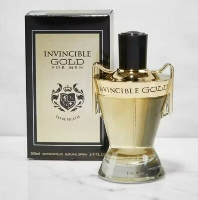 INVINCIBLE GOLD 3.4 Oz EDT Perfume Men Cologne Toilette EDT Spray By ...