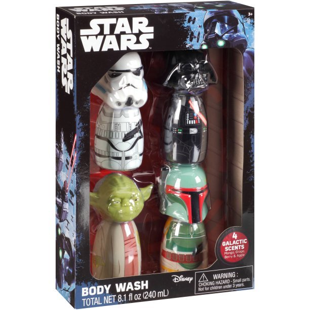 Star Wars Body Wash Gift Set 4 PC 8.1 FL Oz Mango Grape Berry & Apple ...