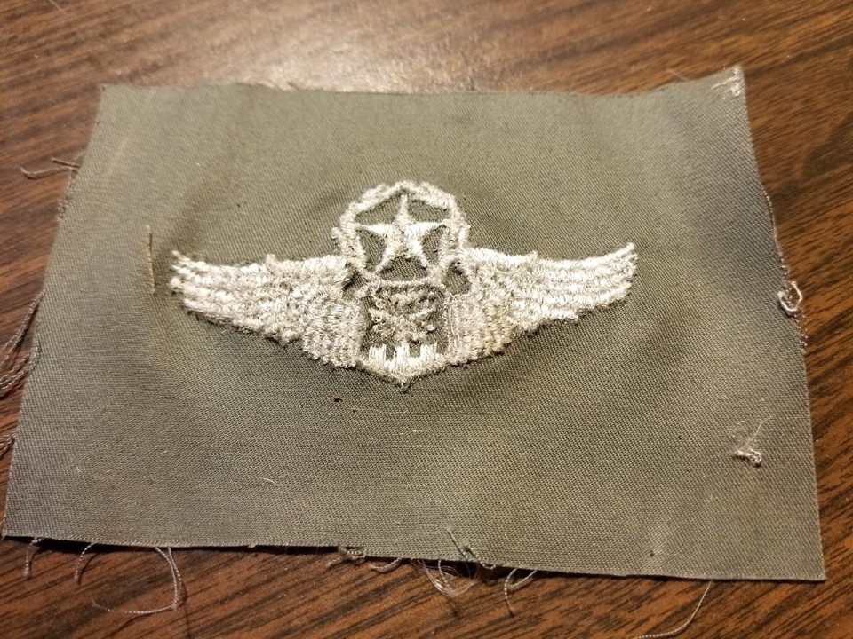 US Air Force Master Navigator Wings Cloth Patch - White on Green | eBay