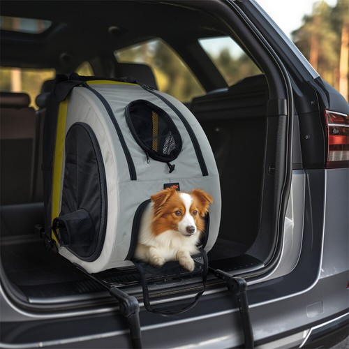 Portable Pet Booster Detachable Pet Travel Stroller Dog Car Seat Travel ...