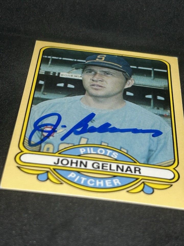 John Gelnar 1983 Renata Galasso 1969 Seattle Pilots #18 Autographed ...