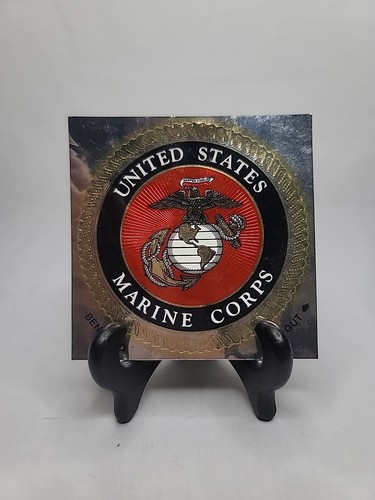 Vintage United States Marine Corp Foil Back Sticker 4” | eBay