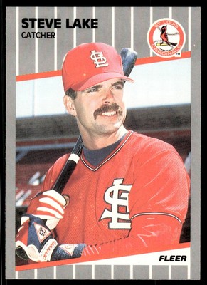 1989 Fleer Baseball Card Steve Lake St. Louis Cardinals #454 | eBay