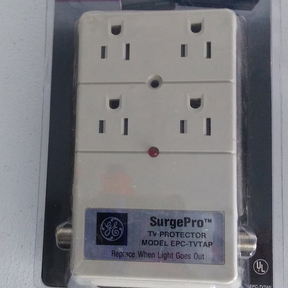 1987 GE Surge Pro Television Surge Protector Coaxial For Older TV VCR ...