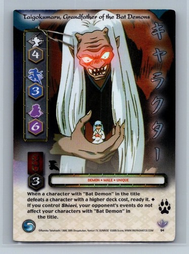 Inuyasha TCG - Taigokumaru, Grandfather of the Bat Demons FOIL Rare ...