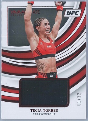 TECIA TORRES ~ 2022 Panini Immaculate UFC RED Fight Night Memorabilia ...