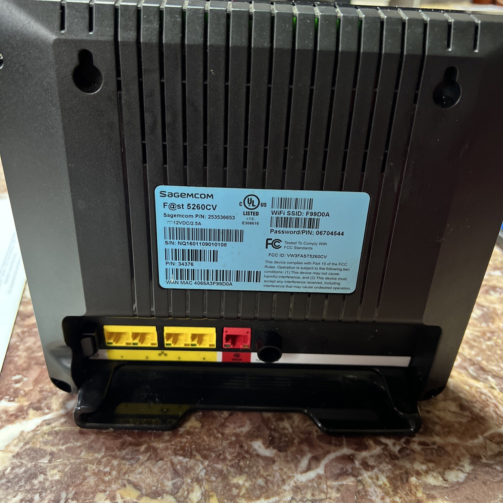 Optimum Fast 5260CV WiFi Wireless 2 Dual-Band Router (No Power Cord) | eBay