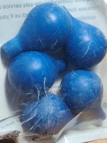 Lot of 5 Pcs Blue Suction Ball Pipette Dropper Rubber Bulb, Fit for 3ml ...