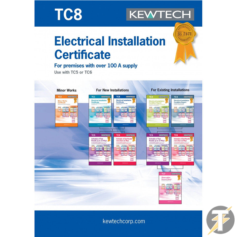 18th Edition Electrical Certificate Report Books 18TH EDITION Kewtech ...