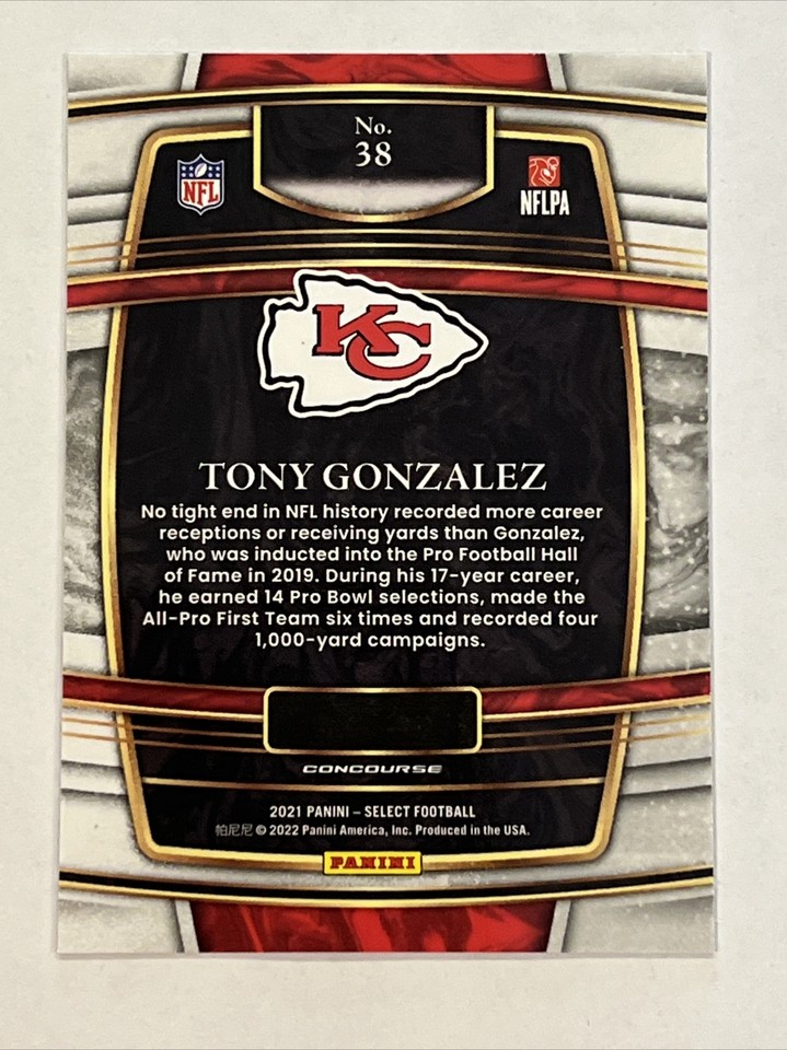 2021 Panini Select Concourse Tony Gonzalez Card # 38 | eBay