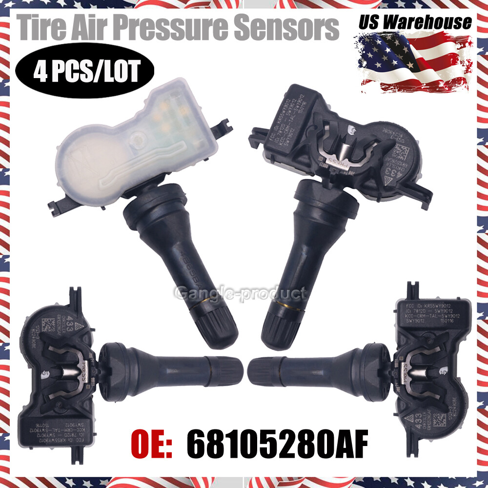 4PCS OEM 68105280AF TIRE PRESSURE SENSOR TPMS for 2013-2016 DODGE Dart ...