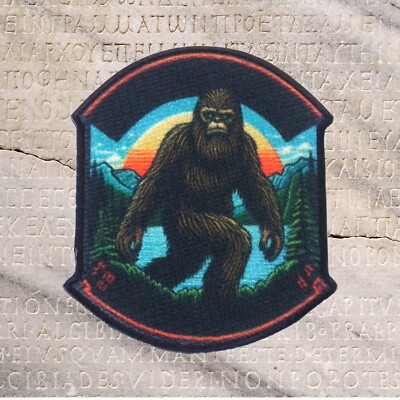 Bigfoot Patch Iron-on Applique Sci-Fi Myth Legend Sasquatch Yeti Cryptid Badge | eBay