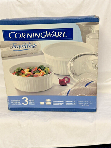 Thanksgiving !! French White 3 Pc Corning Ware Bake Serve Set BNIB | eBay