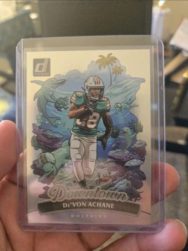Donruss NFL 2025 Dolphins Devon Achane Downtown Card #10 Case Hit SSP ...