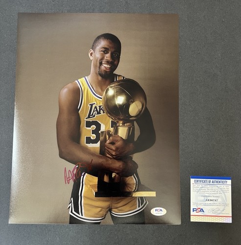 Magic Johnson Signed 11x14 Photo PSA Authentication Los Angeles Lakers ...