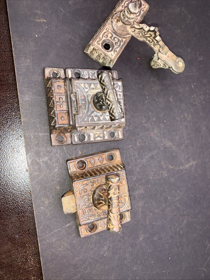 Antique Vintage Eastlake Style Victorian Ornate Cabinet Latches ...