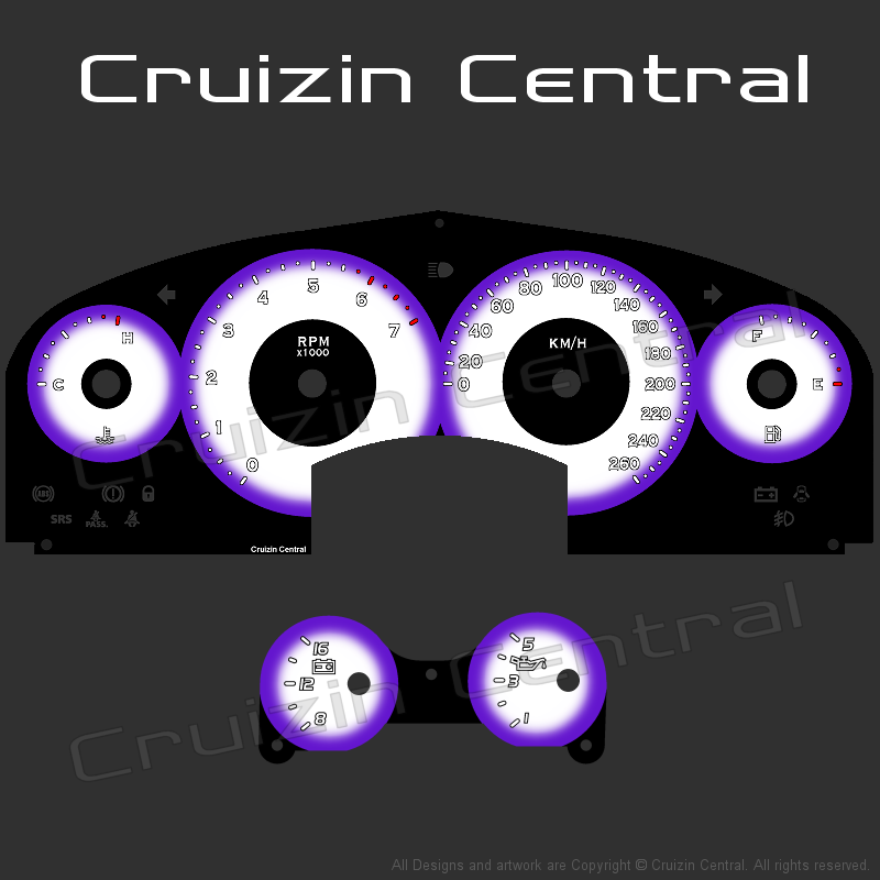 Plastic COLOUR DIALS for Holden Commodore VY VZ HSV binnacle gauge ...