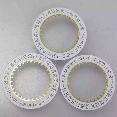 White Date Disk Wheel Date Wheel Date At 3 for Ronda 585 Quartz Watch ...