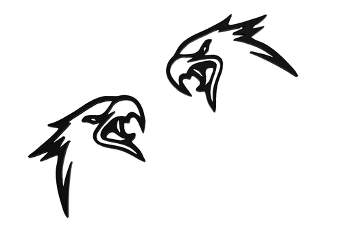 Fit for Jeep TrackHawk Grand Cherokee Matte Black Hellhawk Emblem Badge ...