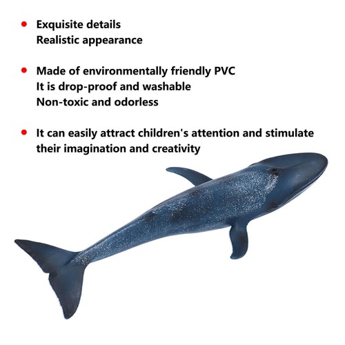 Blue Whale Figure Toy Educational Mini Ocean Animal Marine Figurine ...
