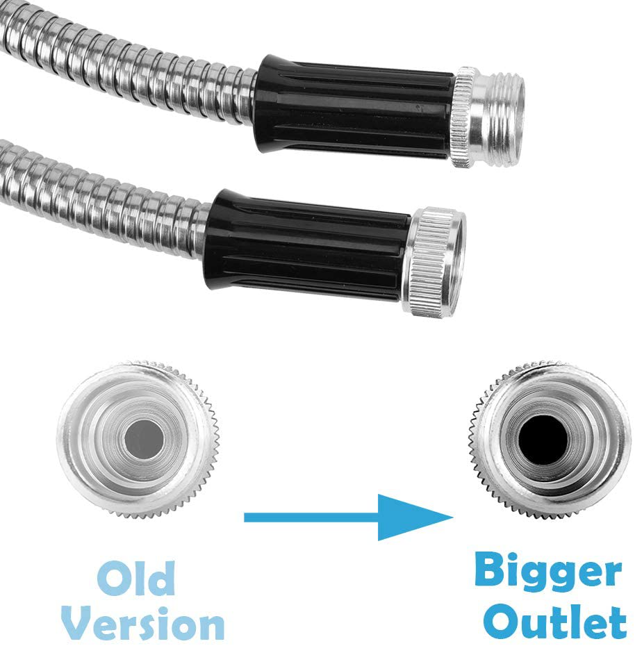 Short Metal Stainless Steel Garden Hose 10 Feet Drinking Rv Water Hose ...