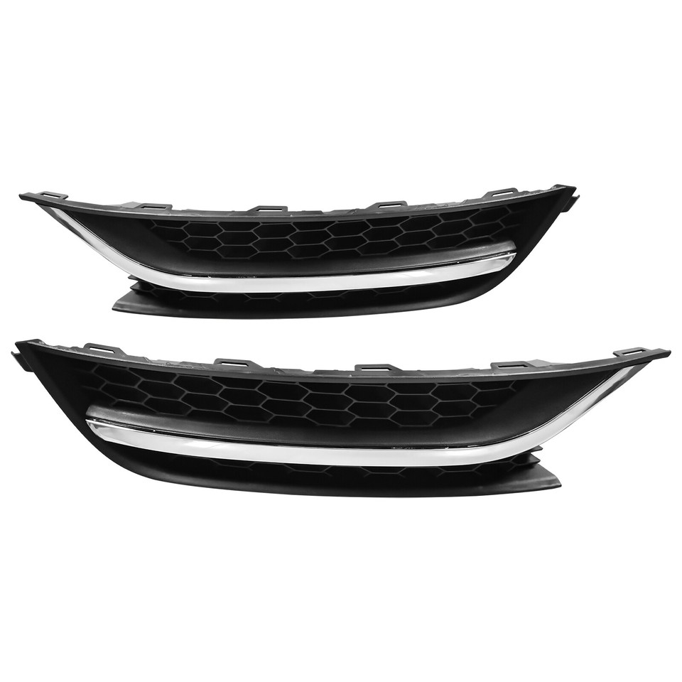 Front Bumper Lower Grille & Fog Light Bezel Cover LH+RH For 2012-2015 ...