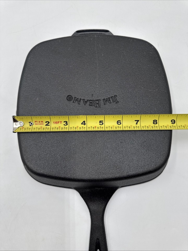 New Jim Beam 10" Cast Iron Square Grill Pan | eBay