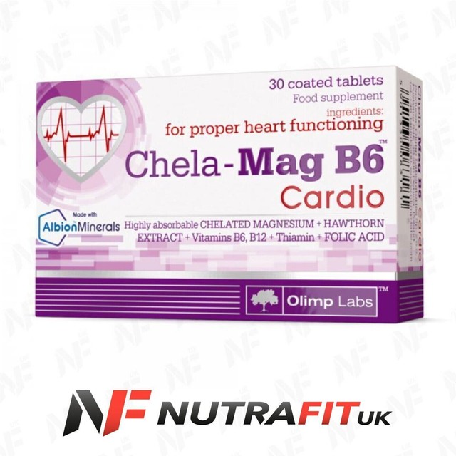 OLIMP CHELA MAG B6 CARDIO HEART SUPPORT VITAMIN B COMPLEX MAGNESIUM 30 ...