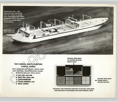 Model Diagram Of FARRELL MULTI PURPOSE CARGO VESSEL Ship Boats 1958 ...