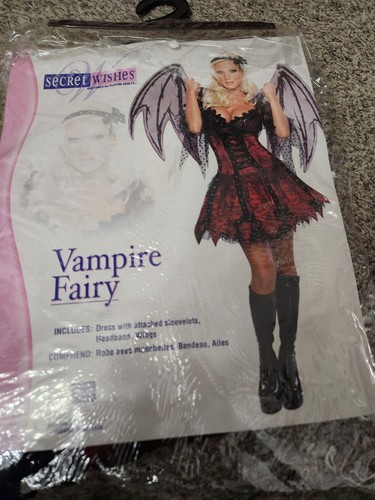 Vampire Fairy Women's Adult Halloween Dress Costume Size Small NO WINGS ...