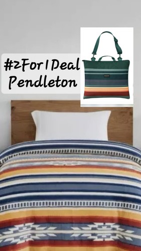 SET Pendleton KING Plush Blanket & Pendleton Outdoor Portable Blanket ...