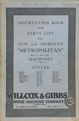 Instruction Book and Parts List for New and Improved "Metropolitan ...